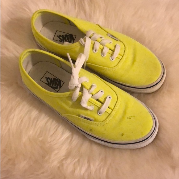Vans | Shoes | Original Vans In Neon Yellow | Poshmark